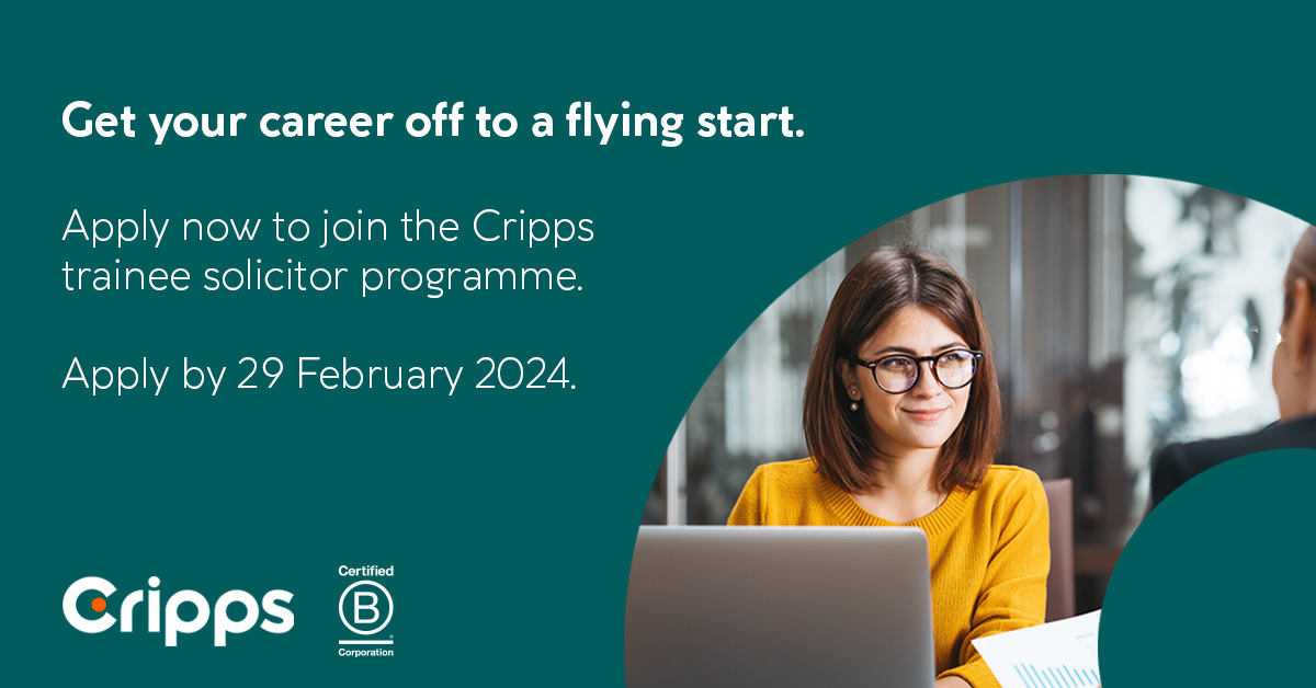 Get Your Career Off to a Flying Start with Cripps – Apply by 29 ...