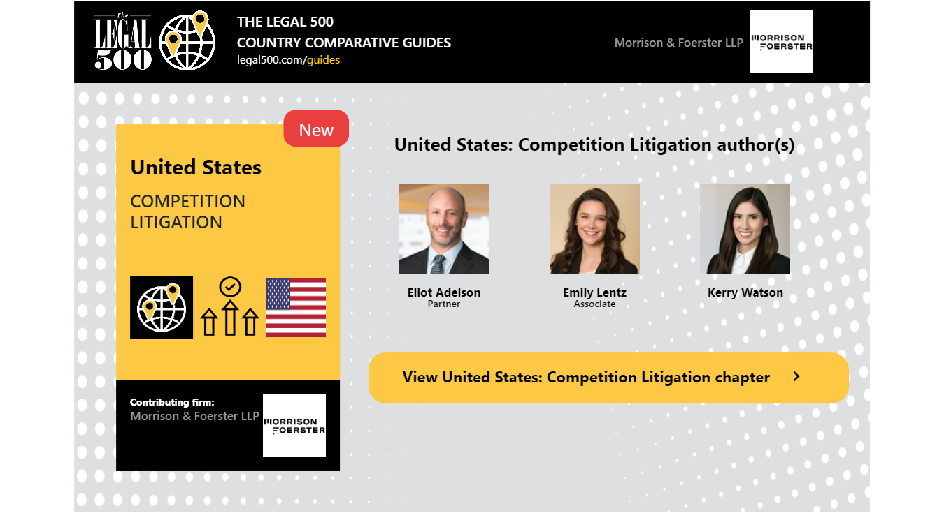 United States: Competition Litigation – Country Comparative Guides