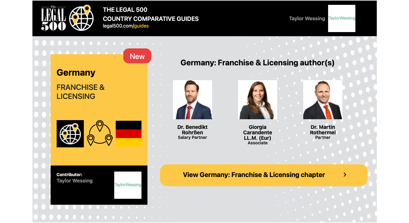 Germany: Franchise & Licensing – Country Comparative Guides