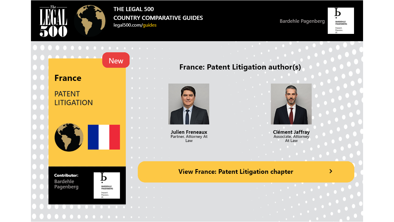 France: Patent Litigation – Country Comparative Guides