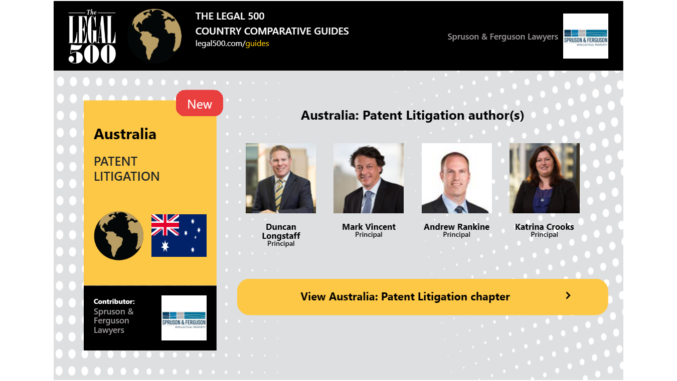 Australia: Patent Litigation – Country Comparative Guides