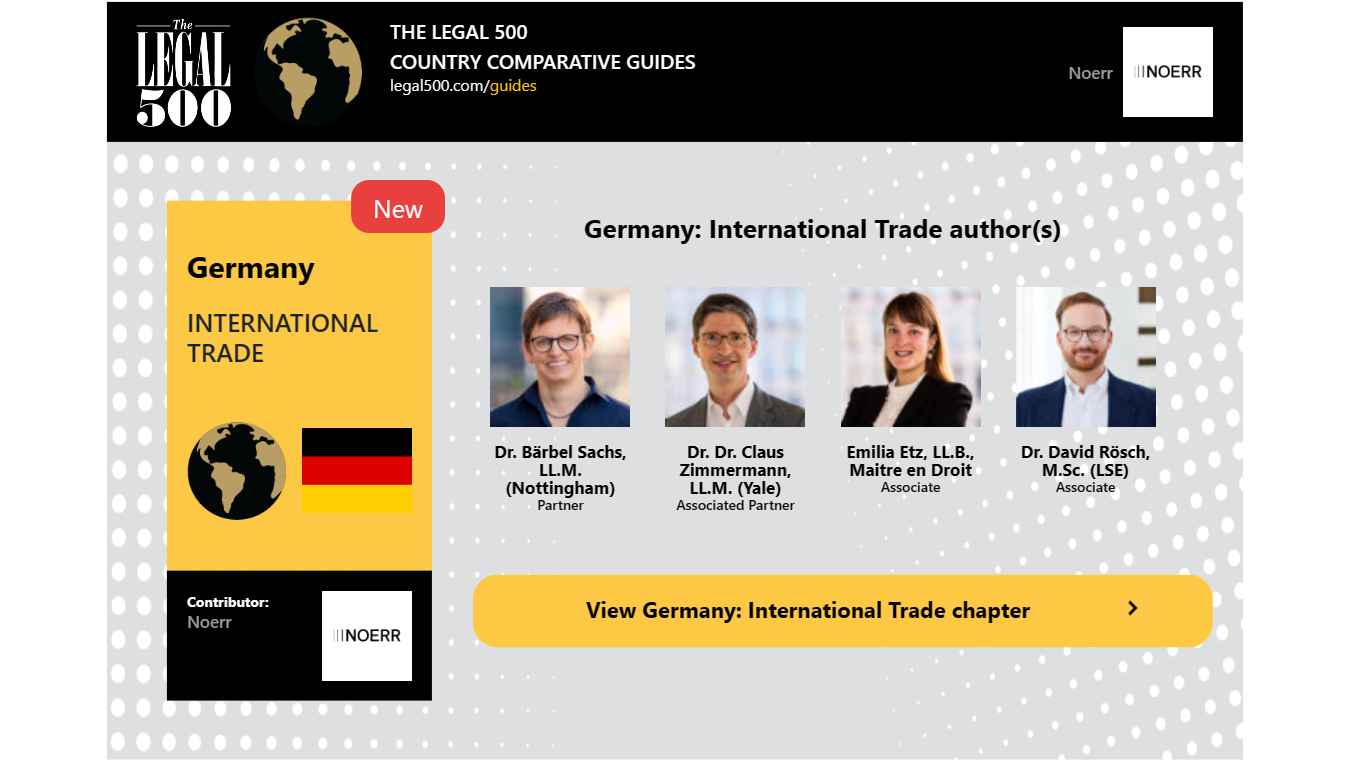 Germany: International Trade – Country Comparative Guides