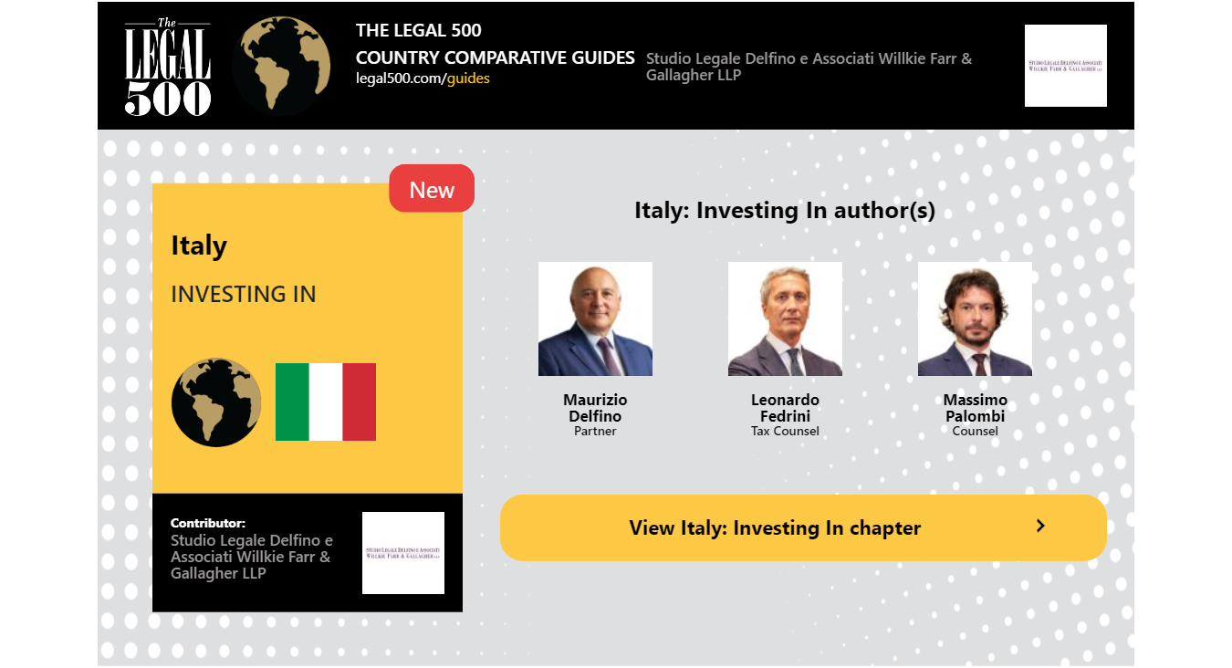 Italy: Investing In – Country Comparative Guides