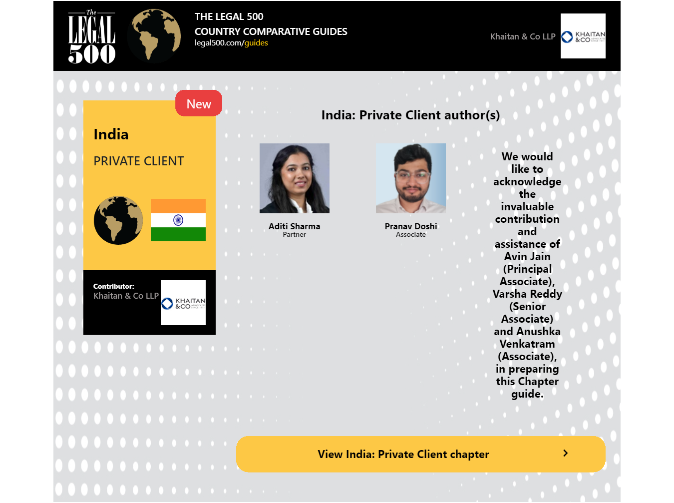 India: Private Client – Country Comparative Guides