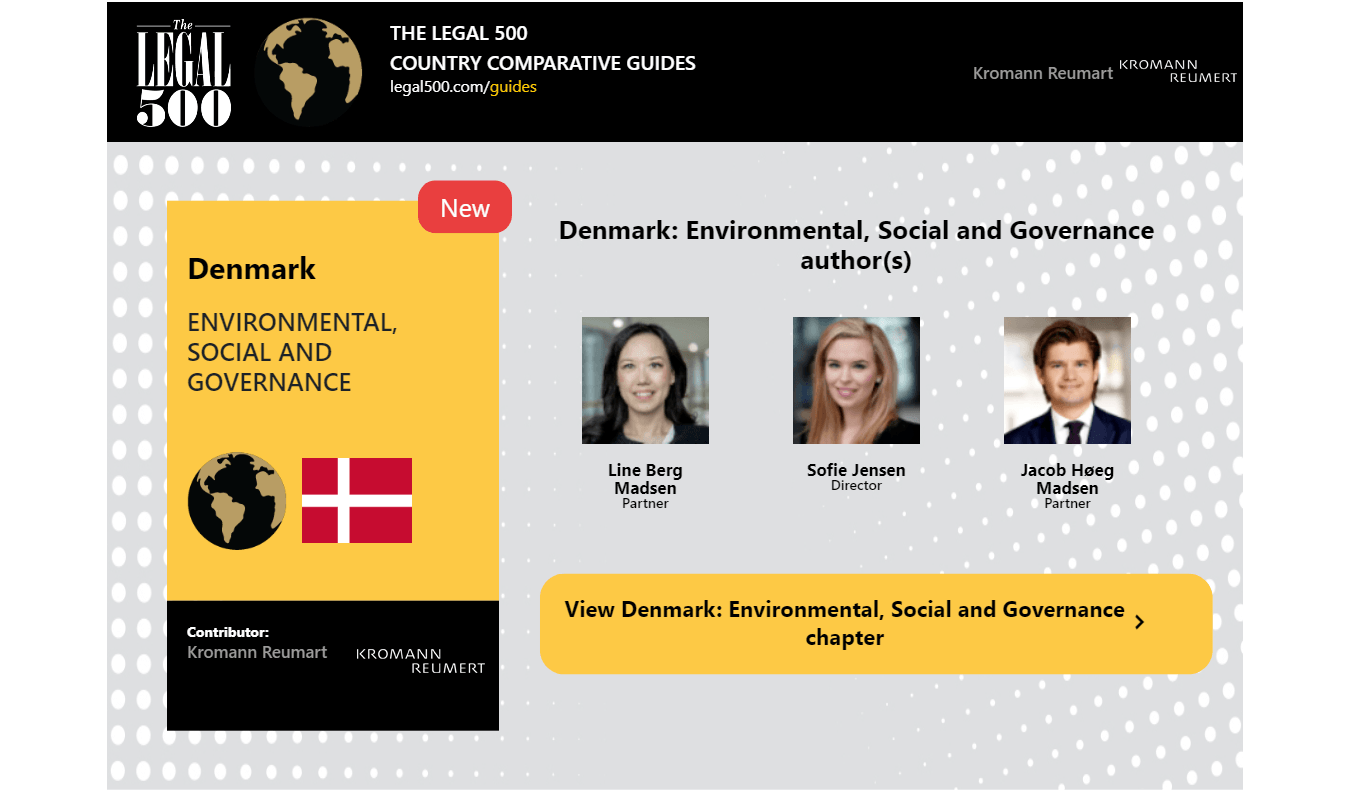 Denmark: Environmental, Social and Governance – Country Comparative Guides