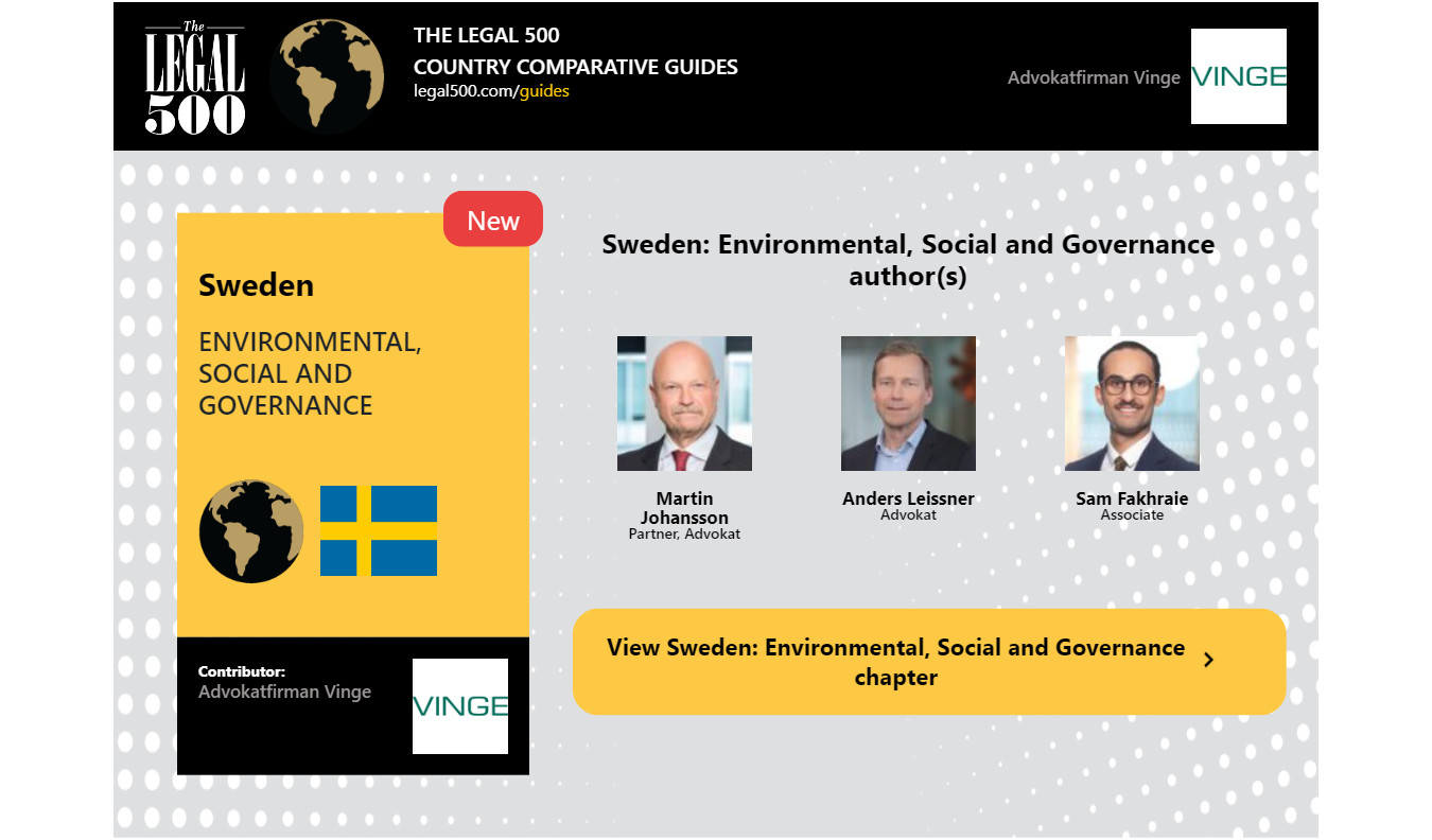 Sweden: Environmental, Social and Governance – Country Comparative Guides