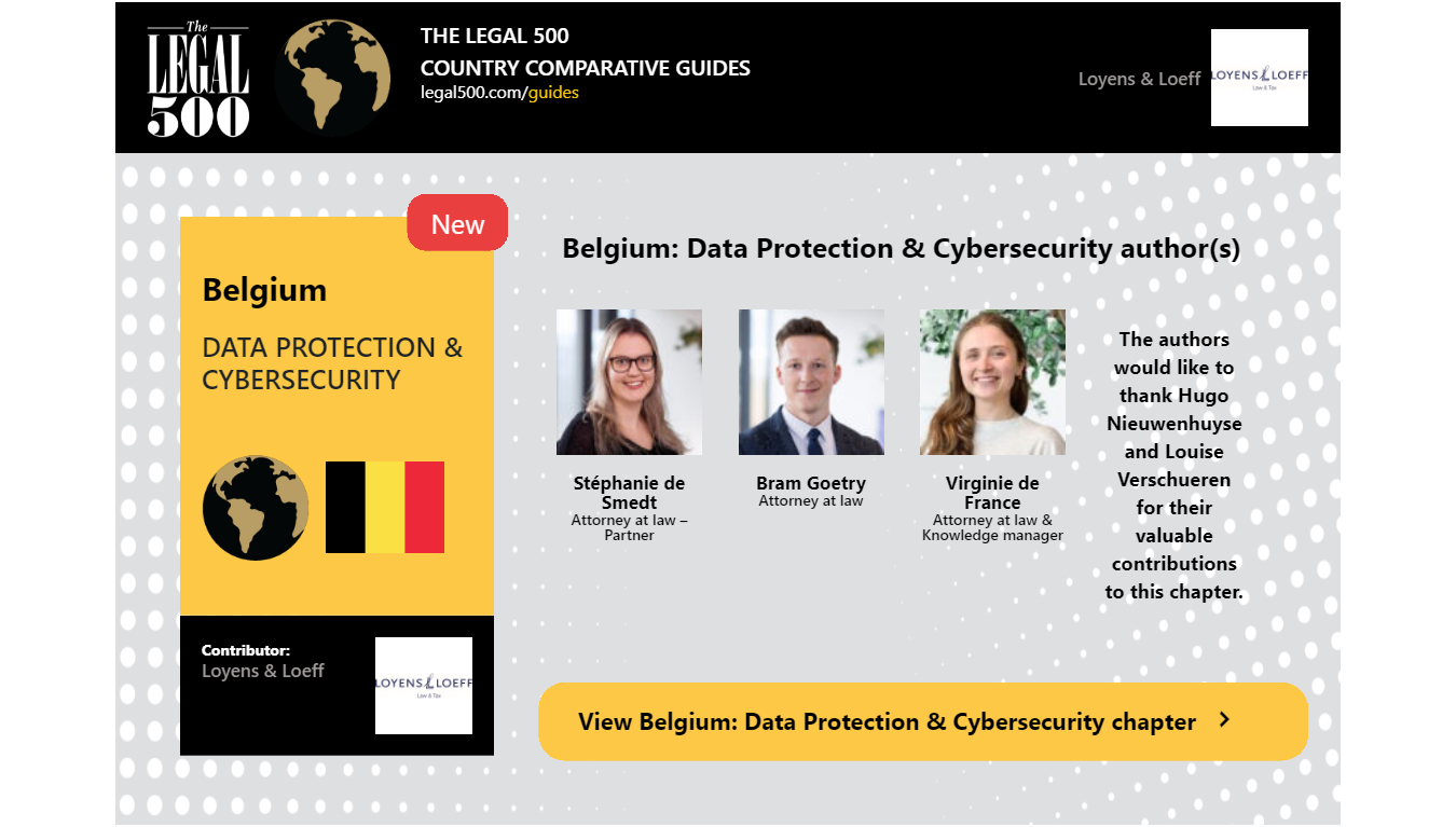 Belgium: Data Protection & Cybersecurity – Country Comparative Guides