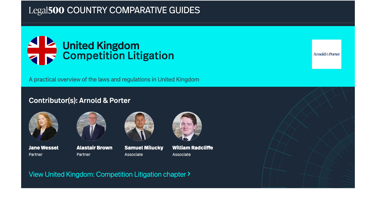 United Kingdom : Competition Litigation – Country Comparative Guides