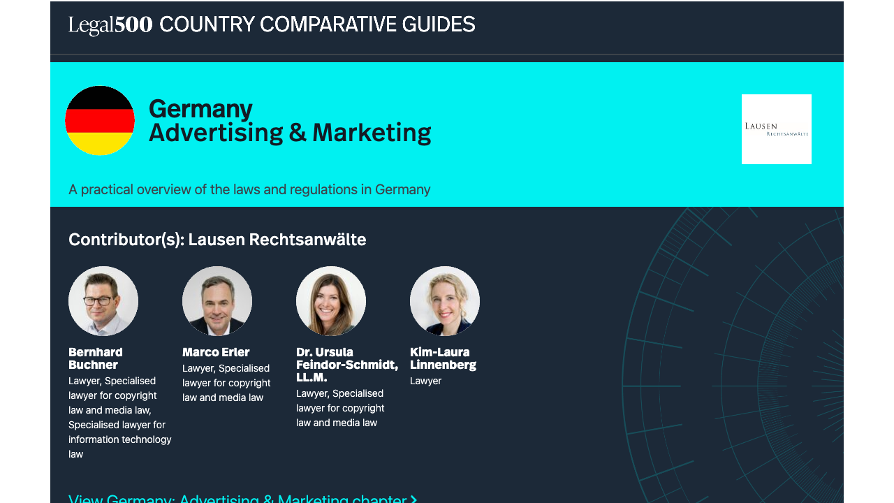 Germany: Advertising & Marketing – Country Comparative Guides