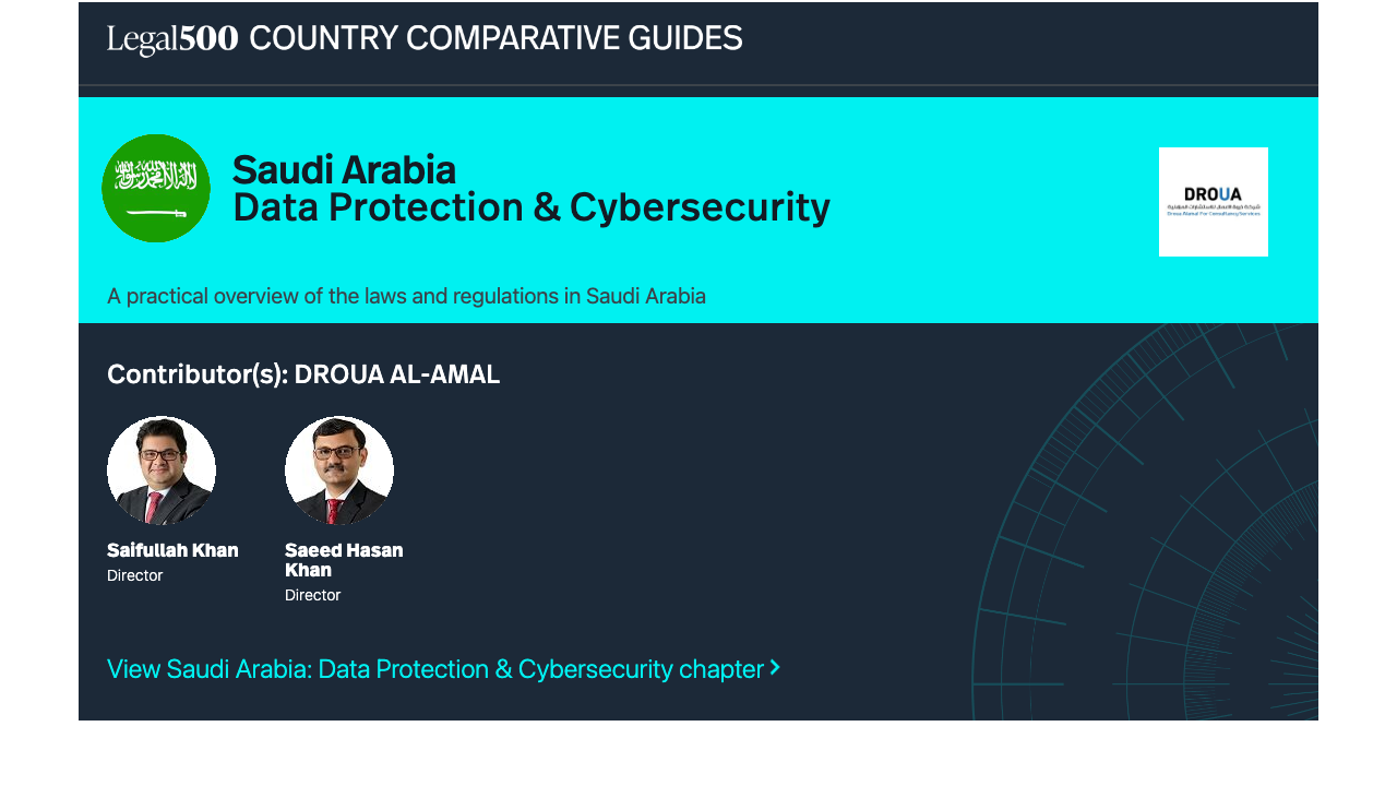 Saudi Arabia: Data Protection & Cybersecurity – Country Comparative Guides