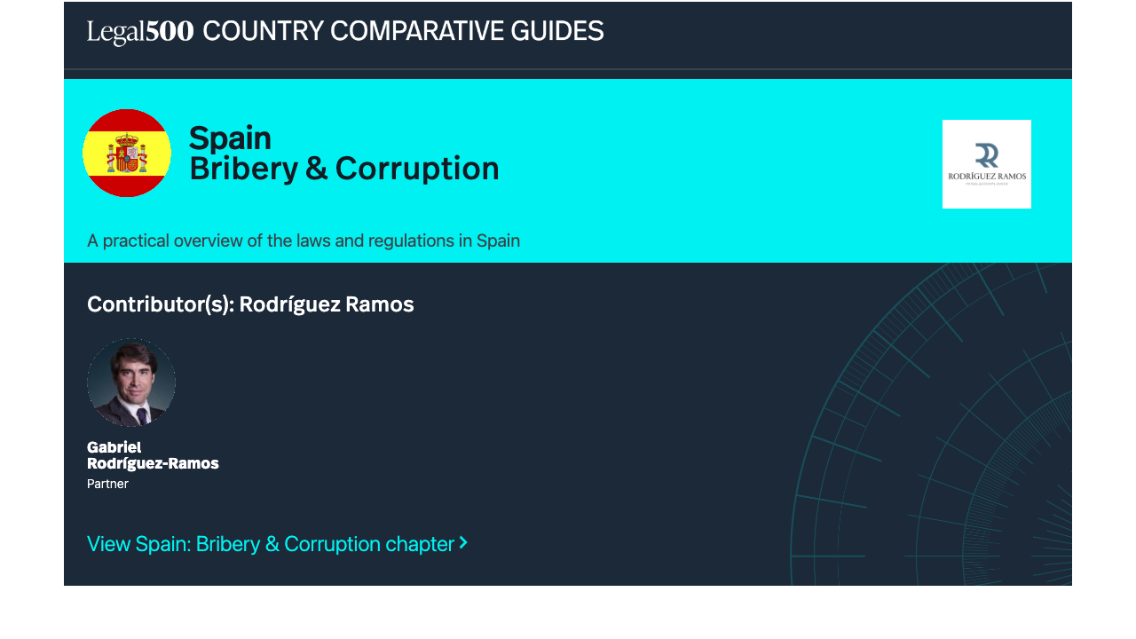 Spain: Bribery & Corruption – Country Comparative Guides