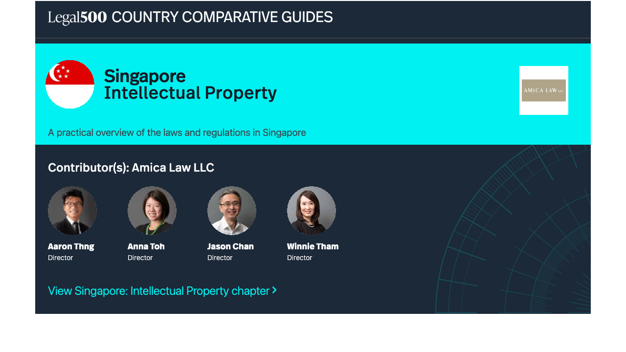 Singapore: Intellectual Property – Country Comparative Guides