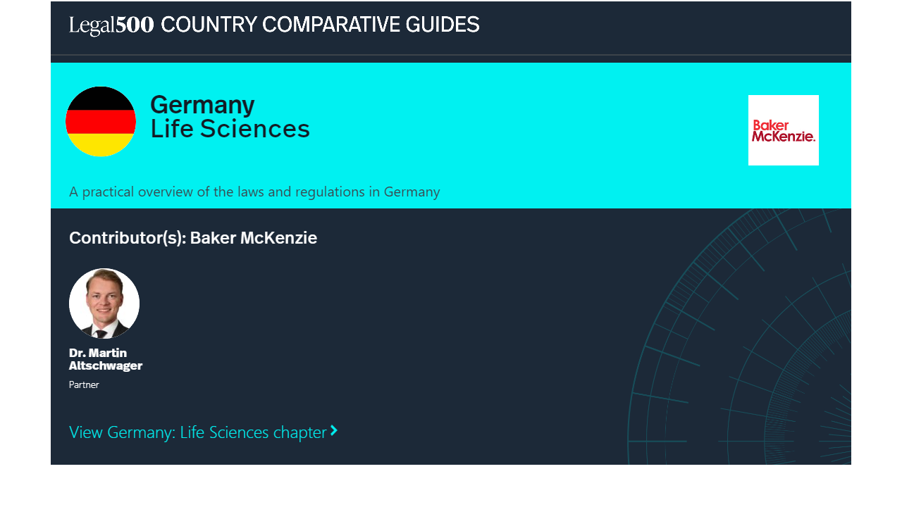 Germany: Life Sciences – Country Comparative Guides