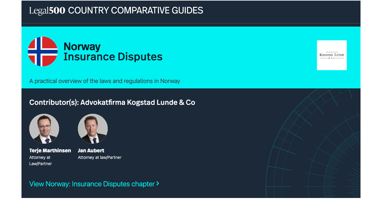 Norway: Insurance Disputes – Country Comparative Guides