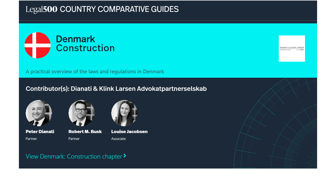 Denmark: Construction – Country Comparative Guides