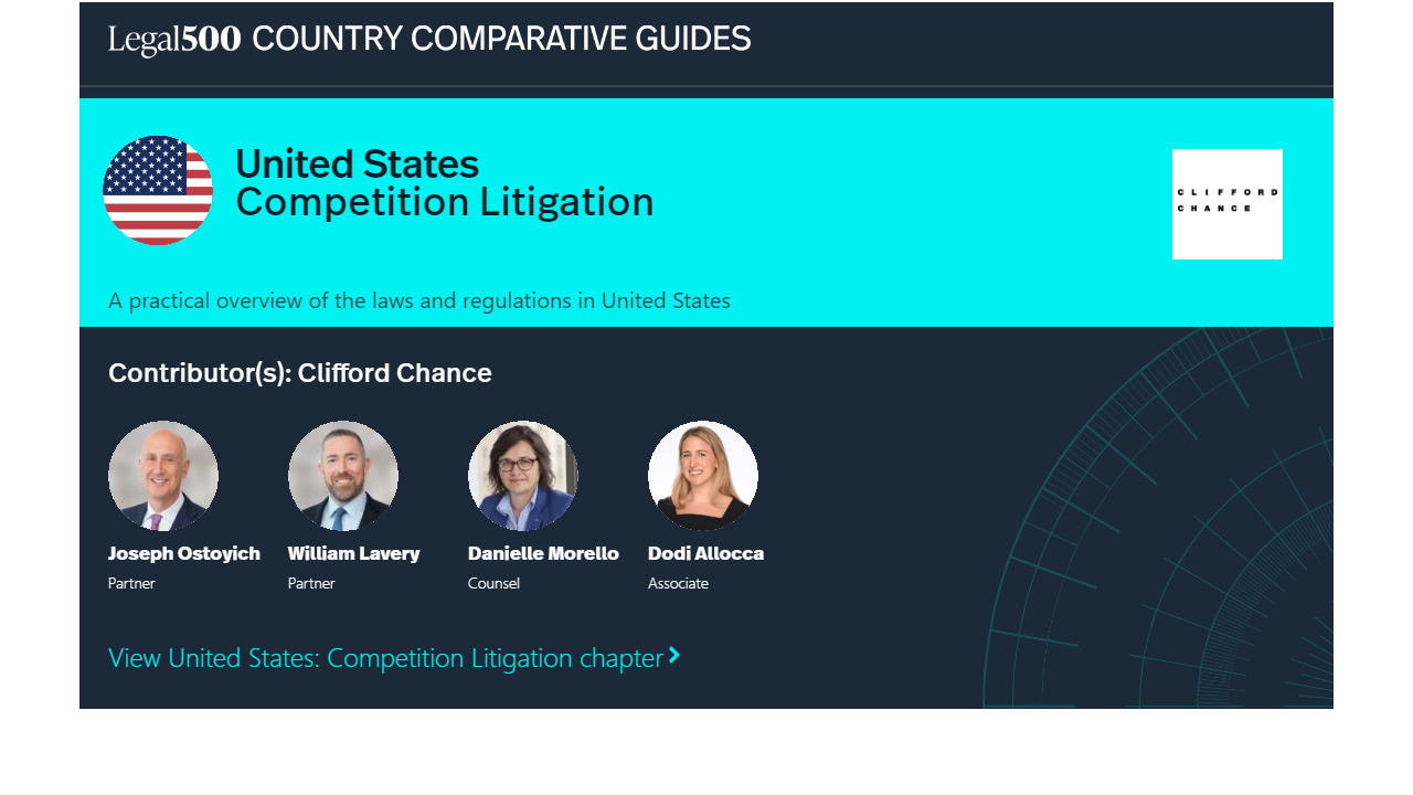 United States: Competition Litigation – Country Comparative Guides