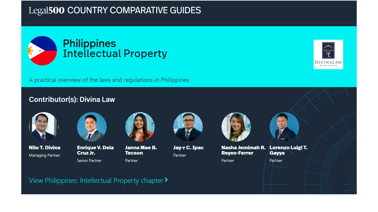 Philippines: Intellectual Property – Country Comparative Guides